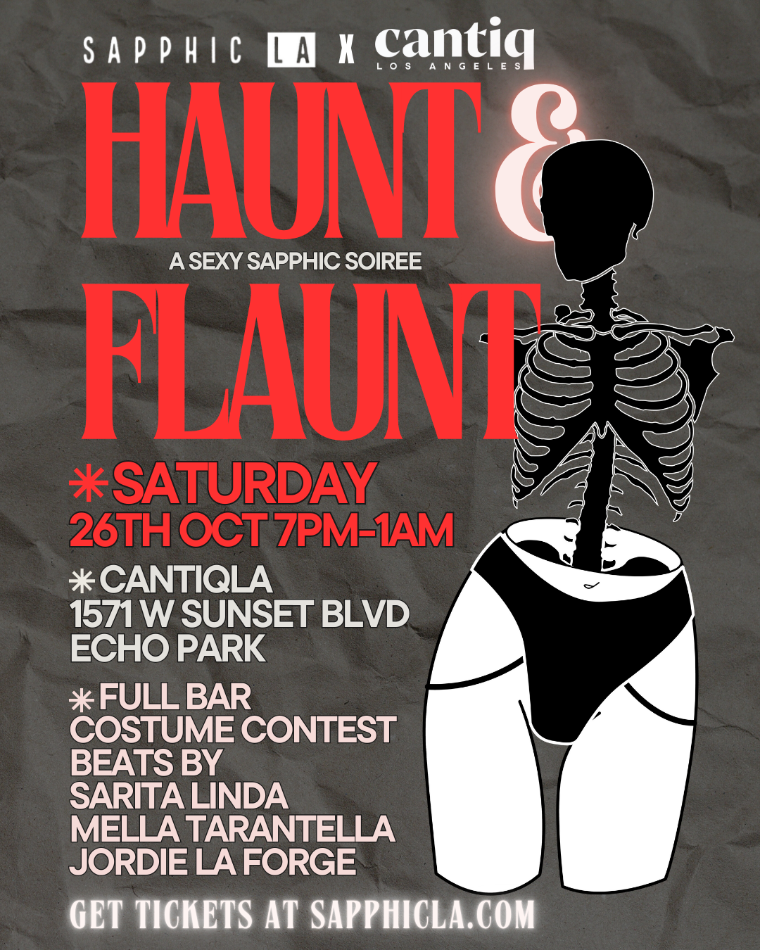 Haunt & Flaunt: Early Bird Ticket – Sapphic LA
